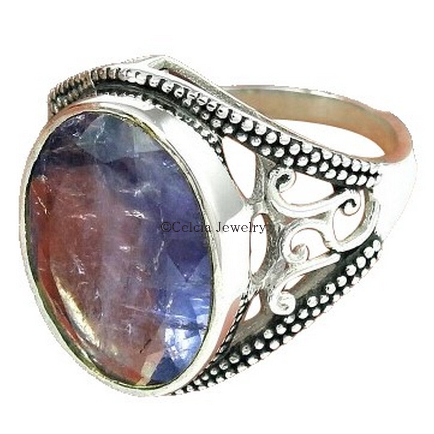 Iolite Gemstone Womens Ring, Promise Ring, Proposal Ring, Bridal Shower ...