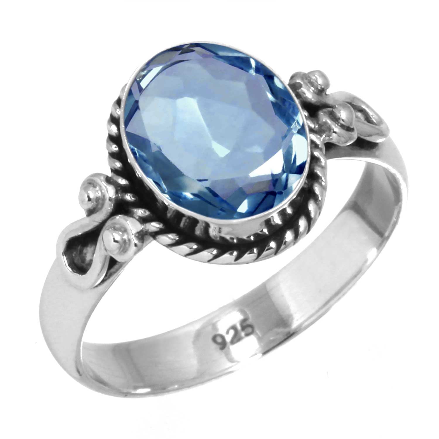 Iolite Quartz Ring 925 Sterling Silver Handmade Jewelry - Walmart.com