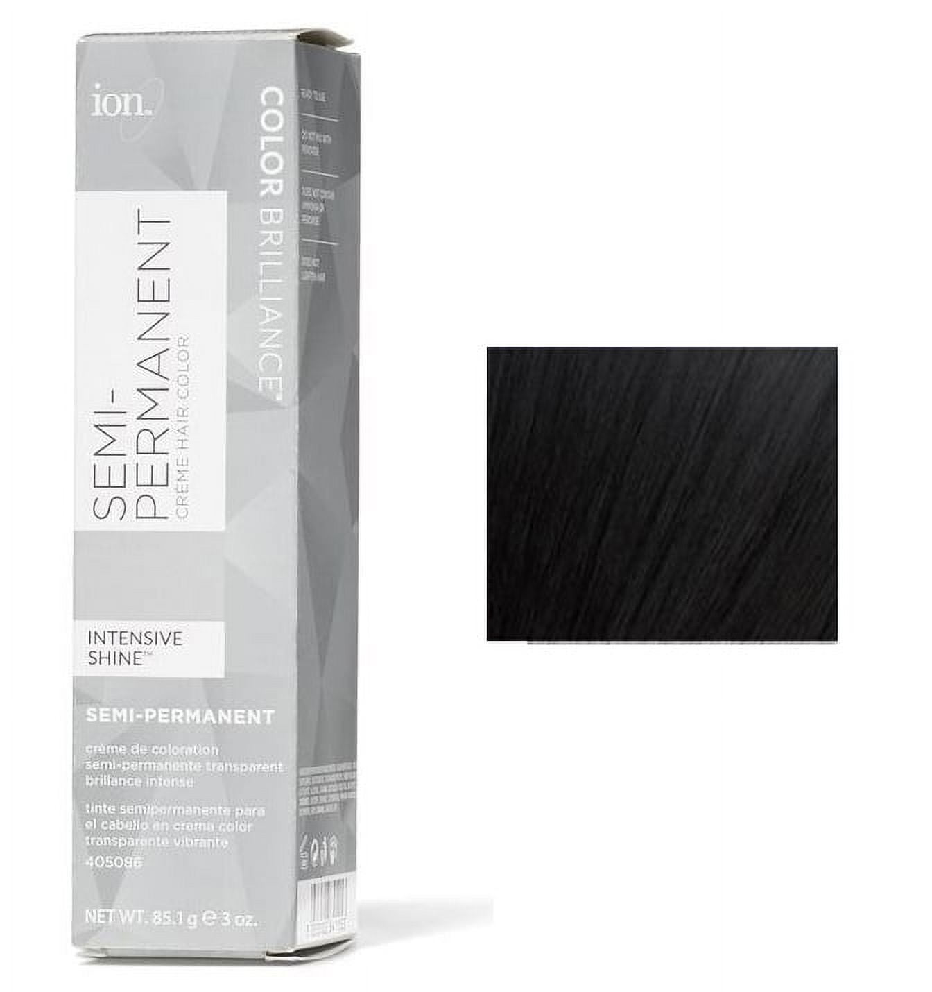 Ion Blackest Black Semi Permanent Hair Color Blackest Black - Walmart.com