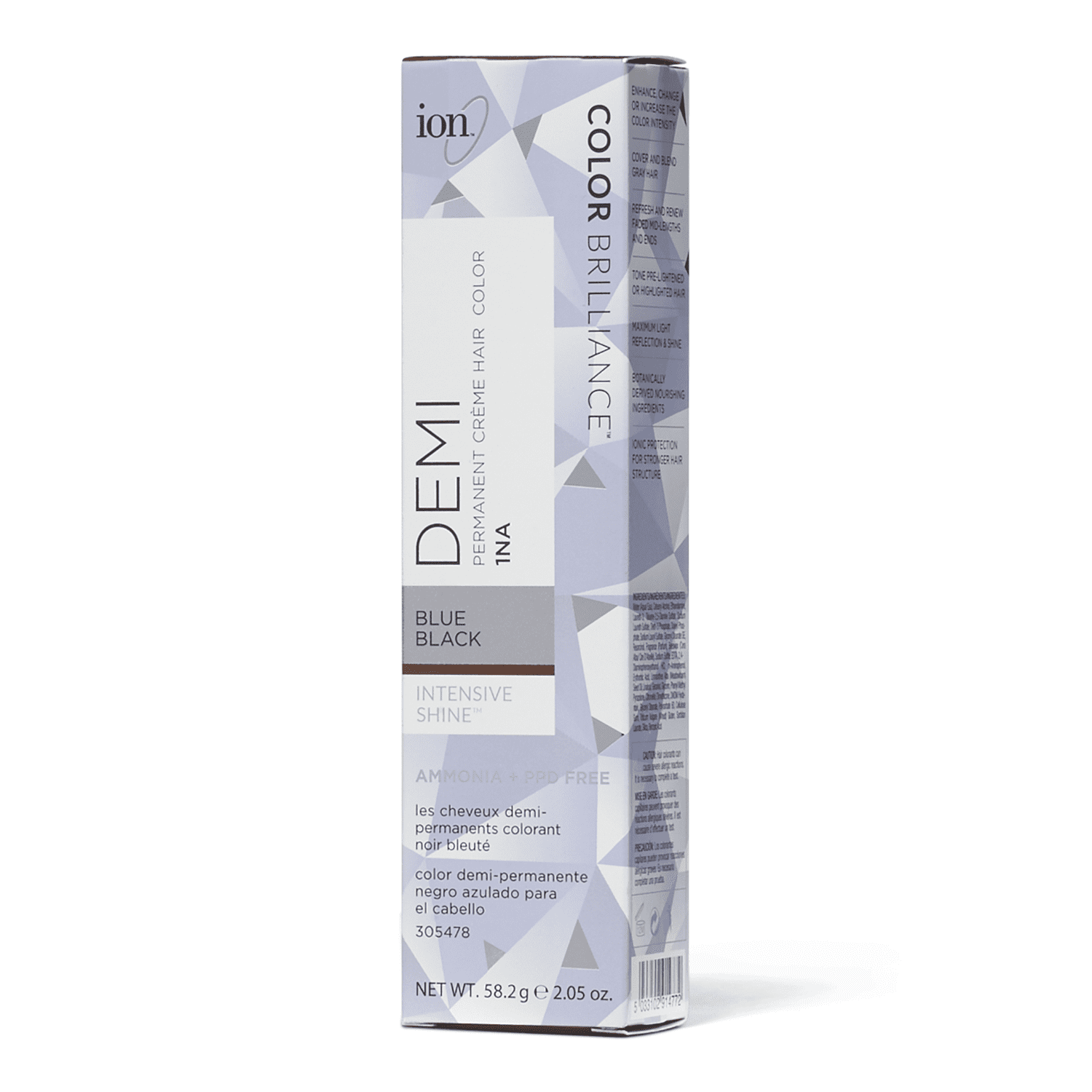 iON Intensive Shine Demi Permanent Hair Color, Blue Black, Gray ...