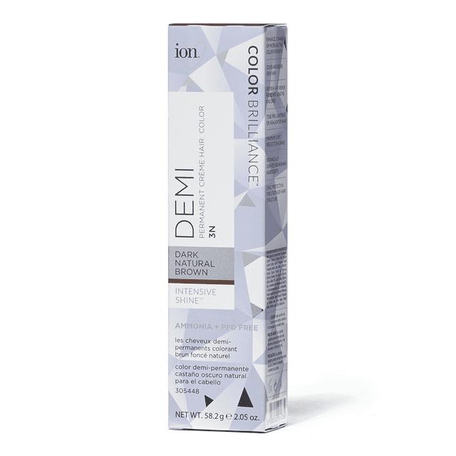 Ion Intensive Shine 3N Dark Natural Brown Demi Permanent Creme Hair ...