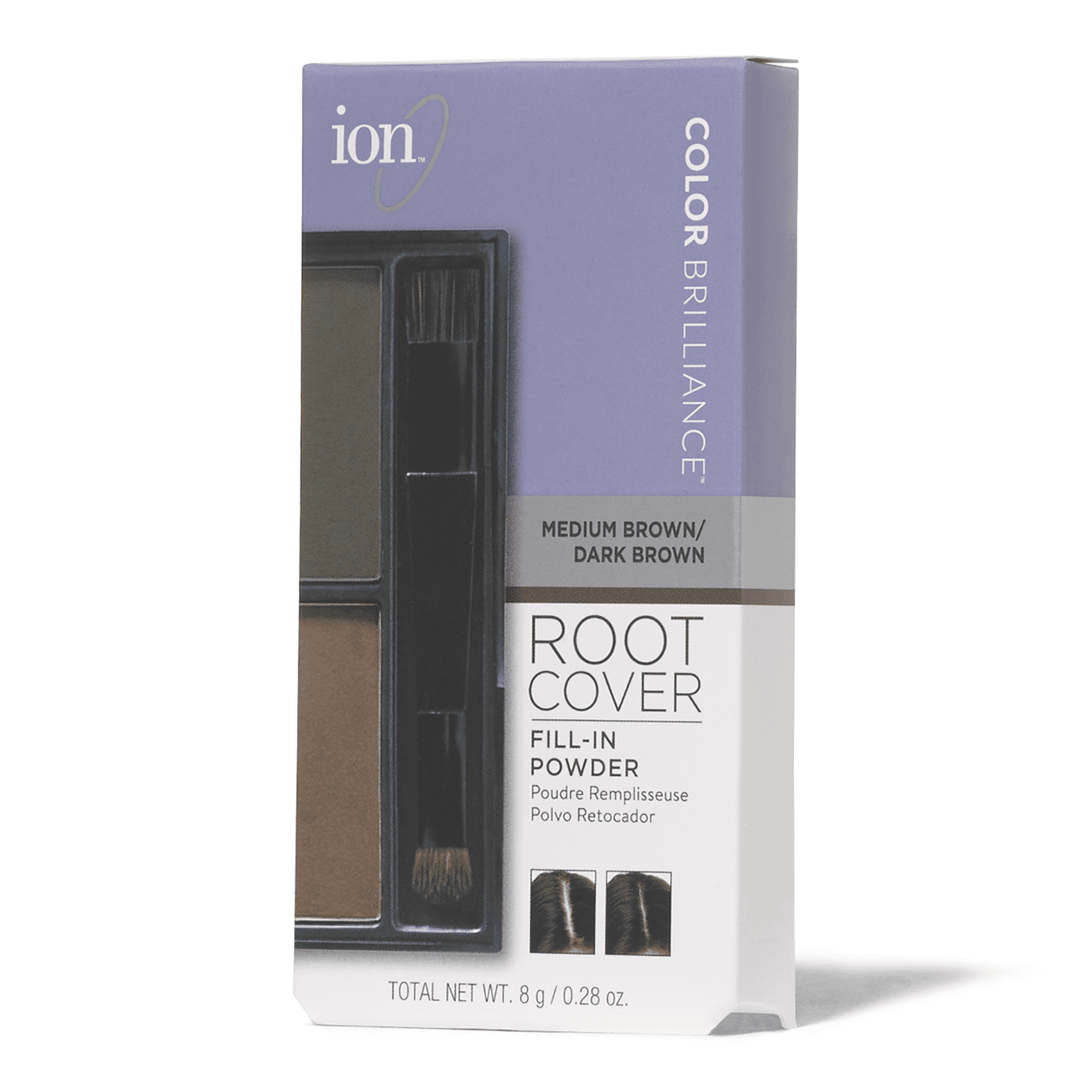 Ion Medium/Dark Brown Root Cover Fill-in Powder Medium/Dark Brown ...