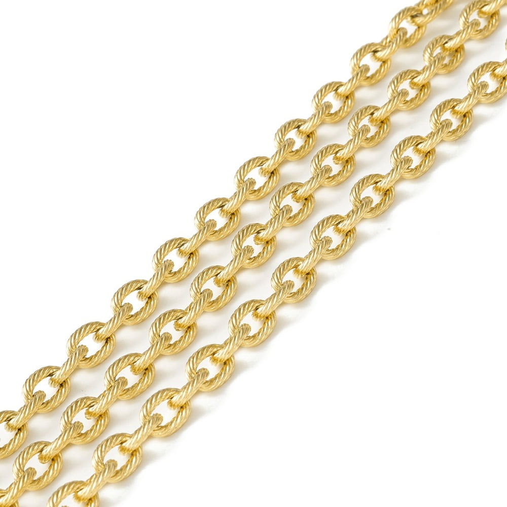 Ion Plating(IP) 304 Stainless Steel Cable Chains Unwelded with Spool ...