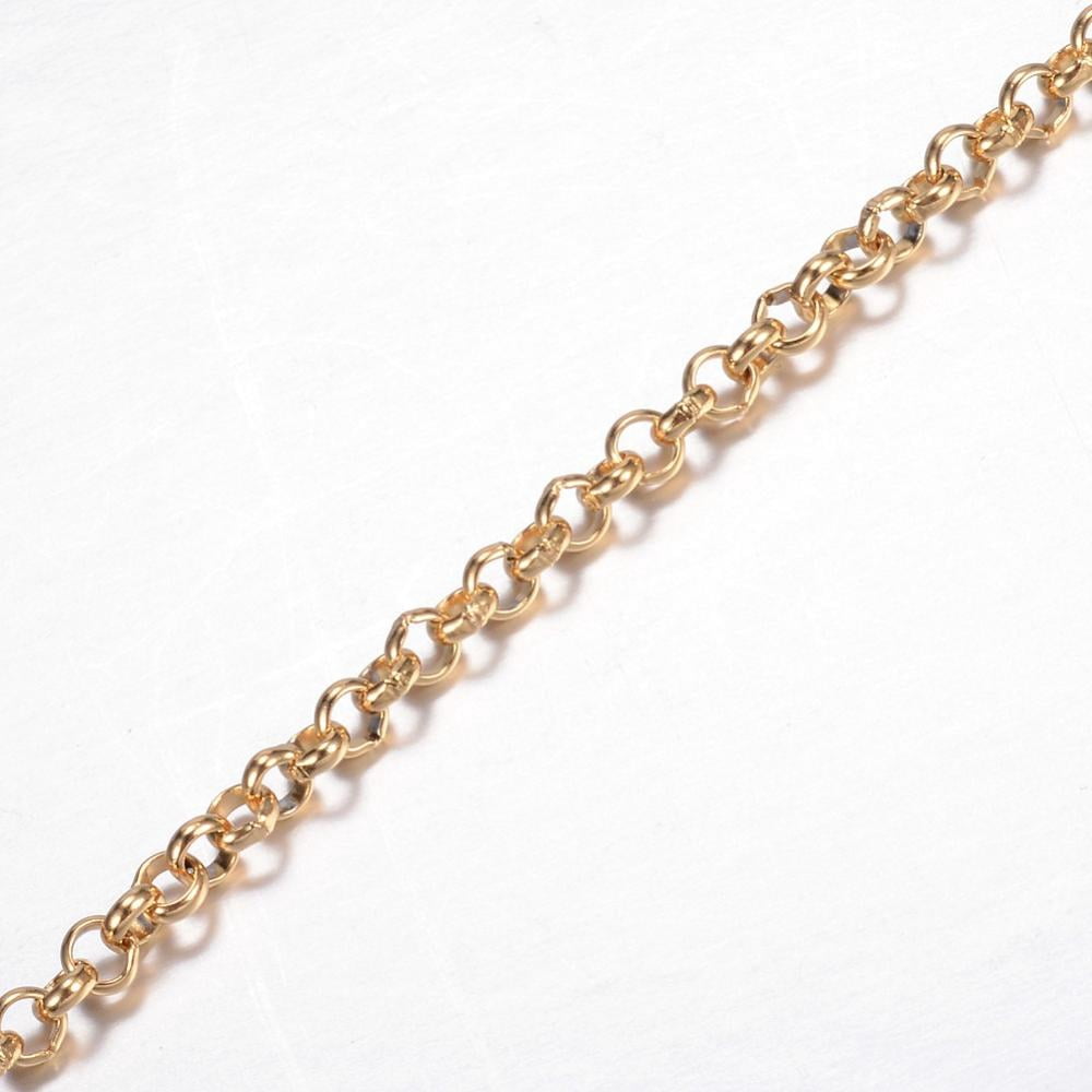 Ion Plating(IP) 304 Stainless Steel Chains Belcher Chain Unwelded with ...