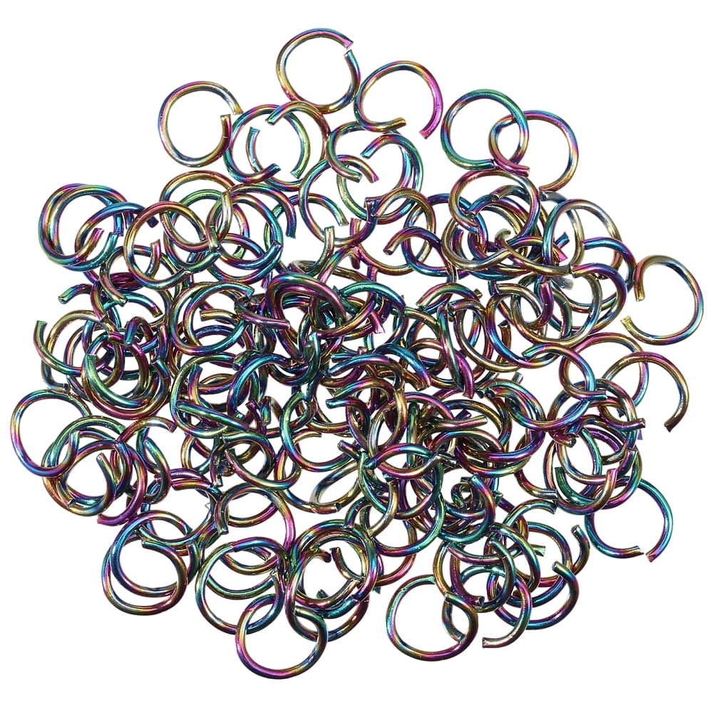 Ion Plating(IP) 304 Stainless Steel Open Jump Rings Rainbow Color 18 ...