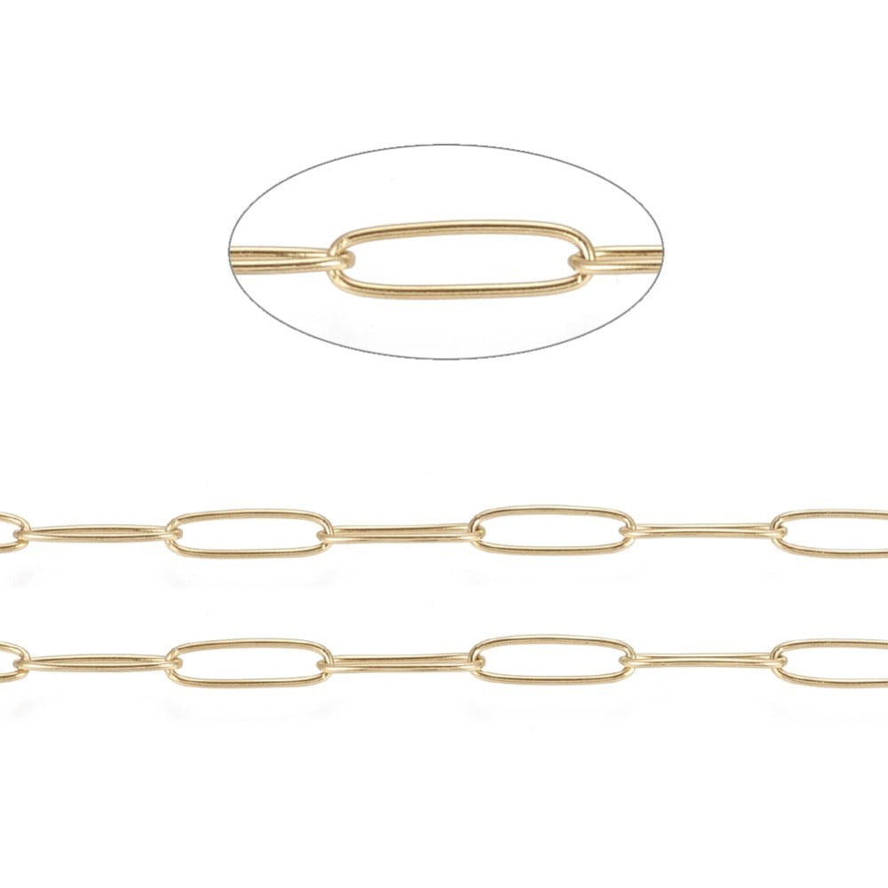 Ion Plating(IP) 304 Stainless Steel Paperclip Chains Soldered with ...