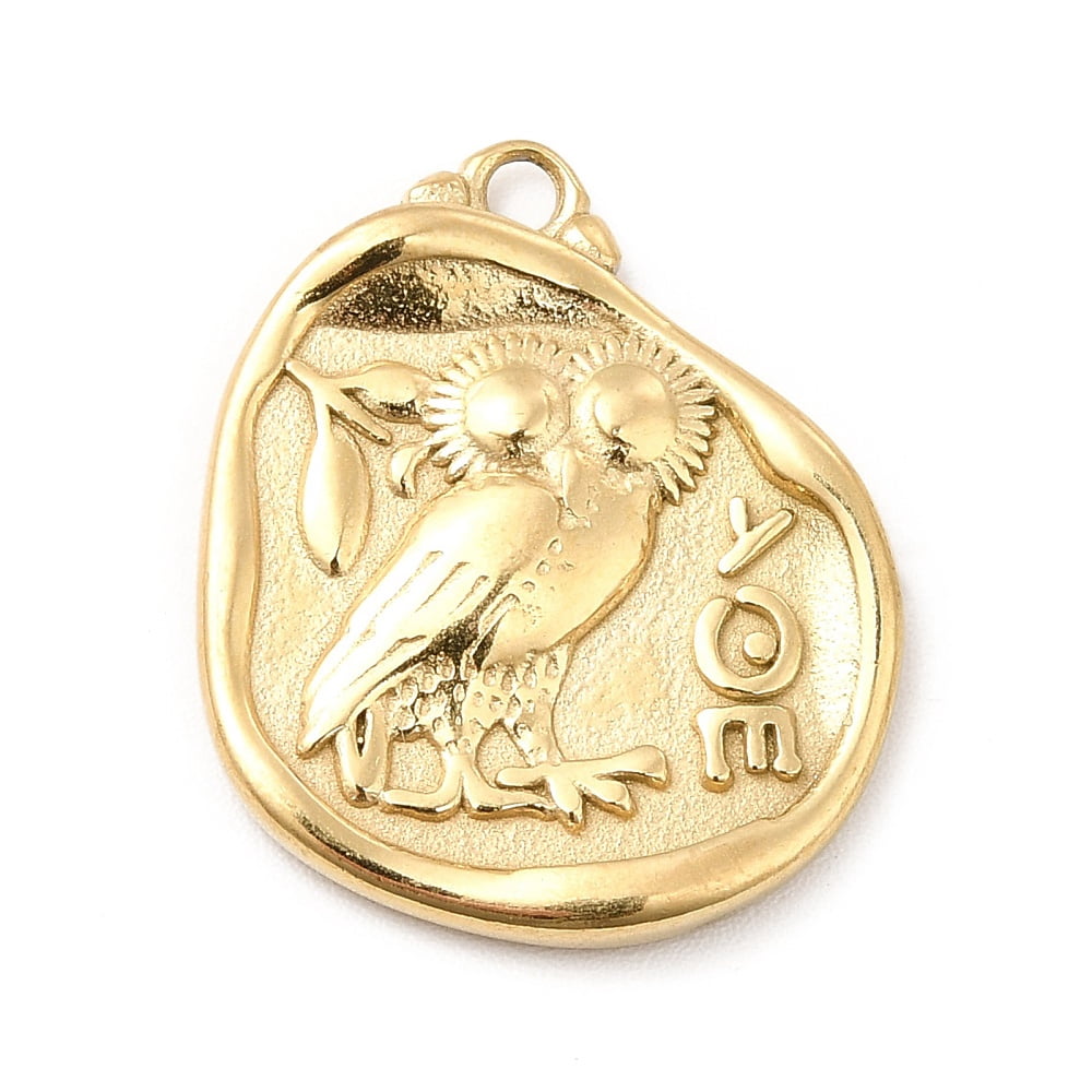 Ion Plating(IP) 304 Stainless Steel Pendants Athenian Tetradrachm Coin ...