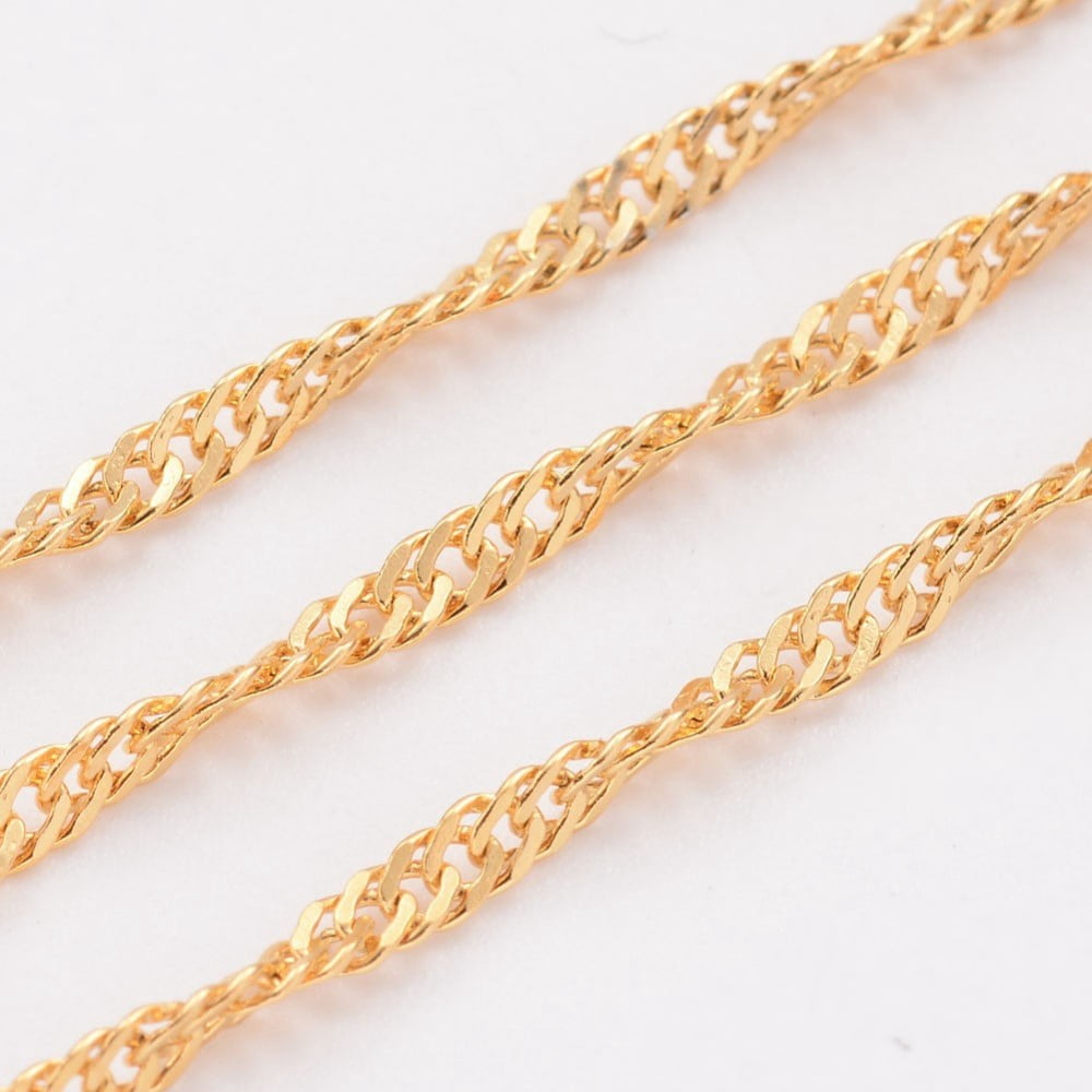 Ion Plating(IP) 304 Stainless Steel Singapore Chains Water Wave Chains ...
