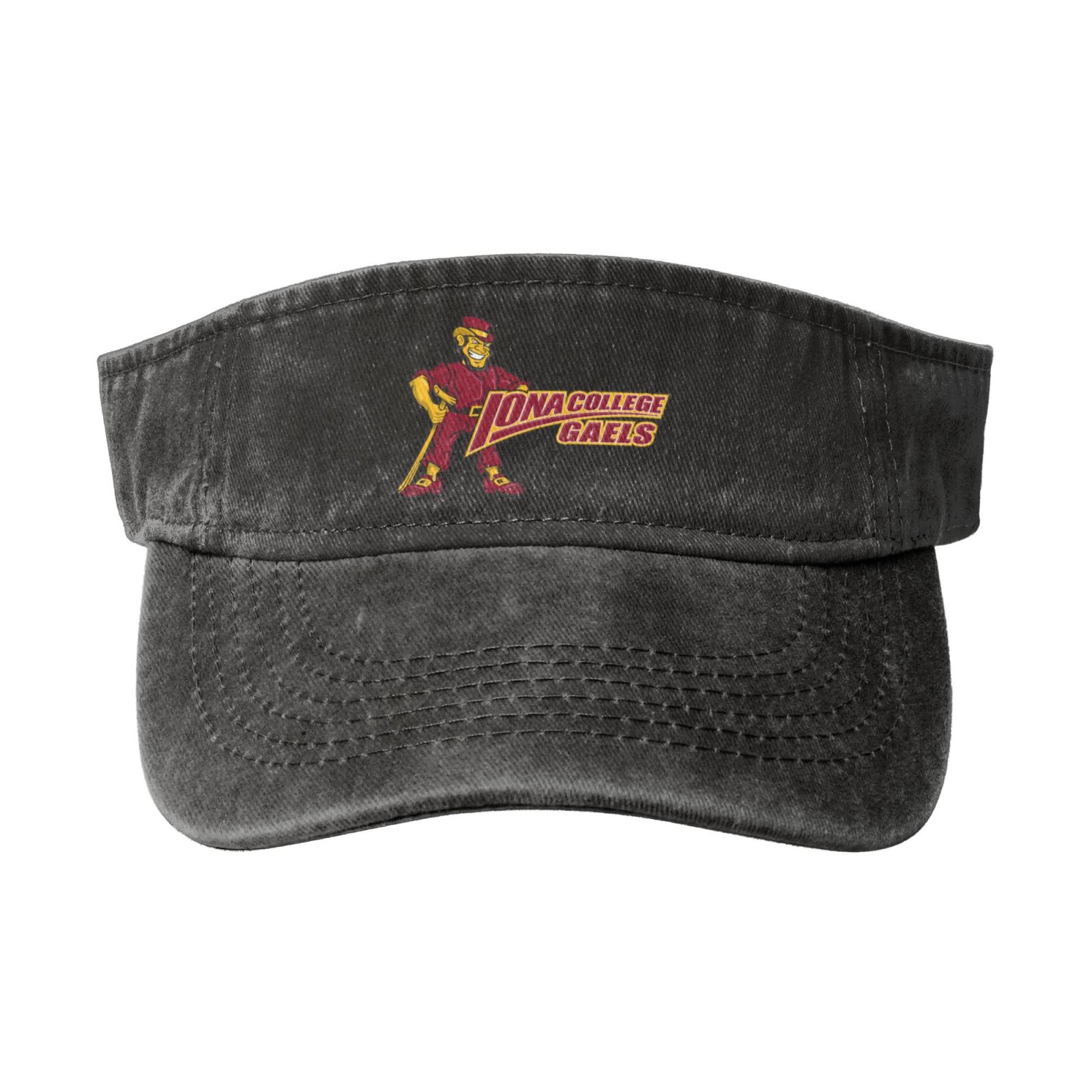 Iona College Logo Washed Cowboy Empty Top Baseball Sun Cap - Walmart.com