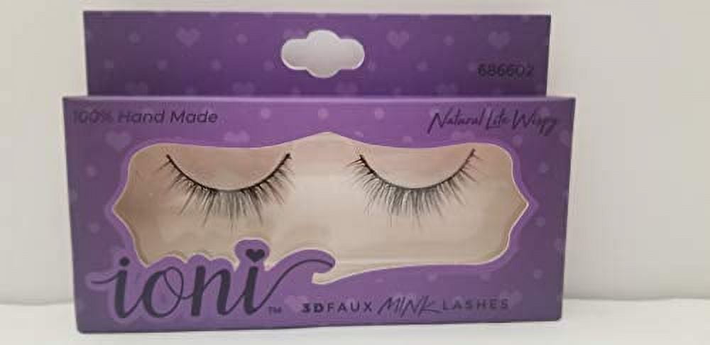 Ioni 3D Faux Mink Lashes Natural Lite Wispy 686602 - Walmart.com