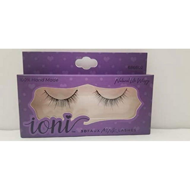 Ioni 3D Faux Mink Lashes Natural Lite Wispy 686602 - Walmart.com