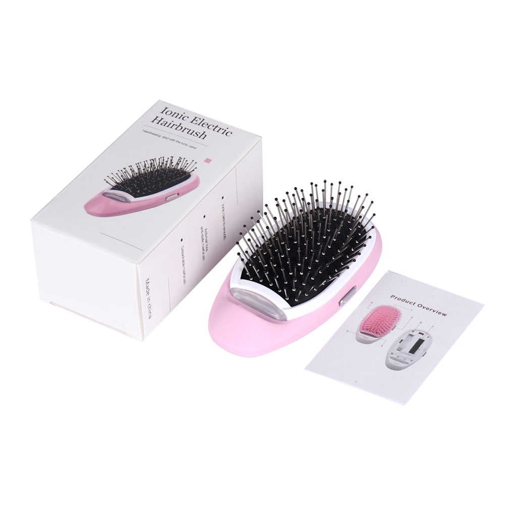 Ionic Electric Hairbrush, Portable Electric Ionic Hairbrush Negative Ions Hair Comb Brush Hair ...