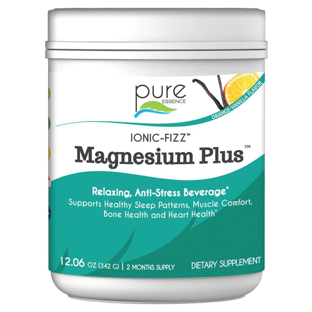Pure Essence Ionic Fizz Magnesium Plus - Sleep Aid & Anti-Stress Powder ...