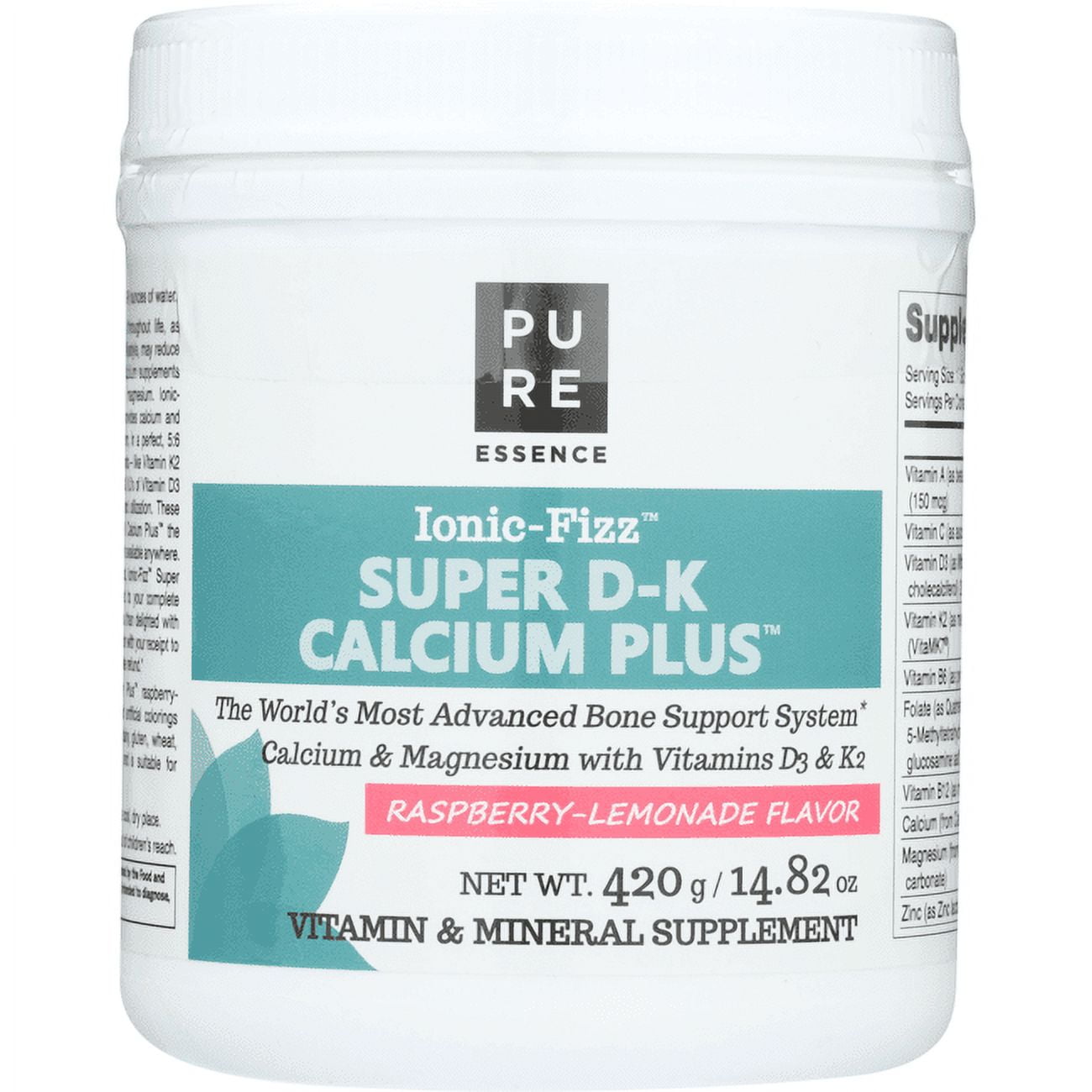 Ionic Fizz Super D-K Calcium Plus - Supplement with Magnesium, Zinc ...
