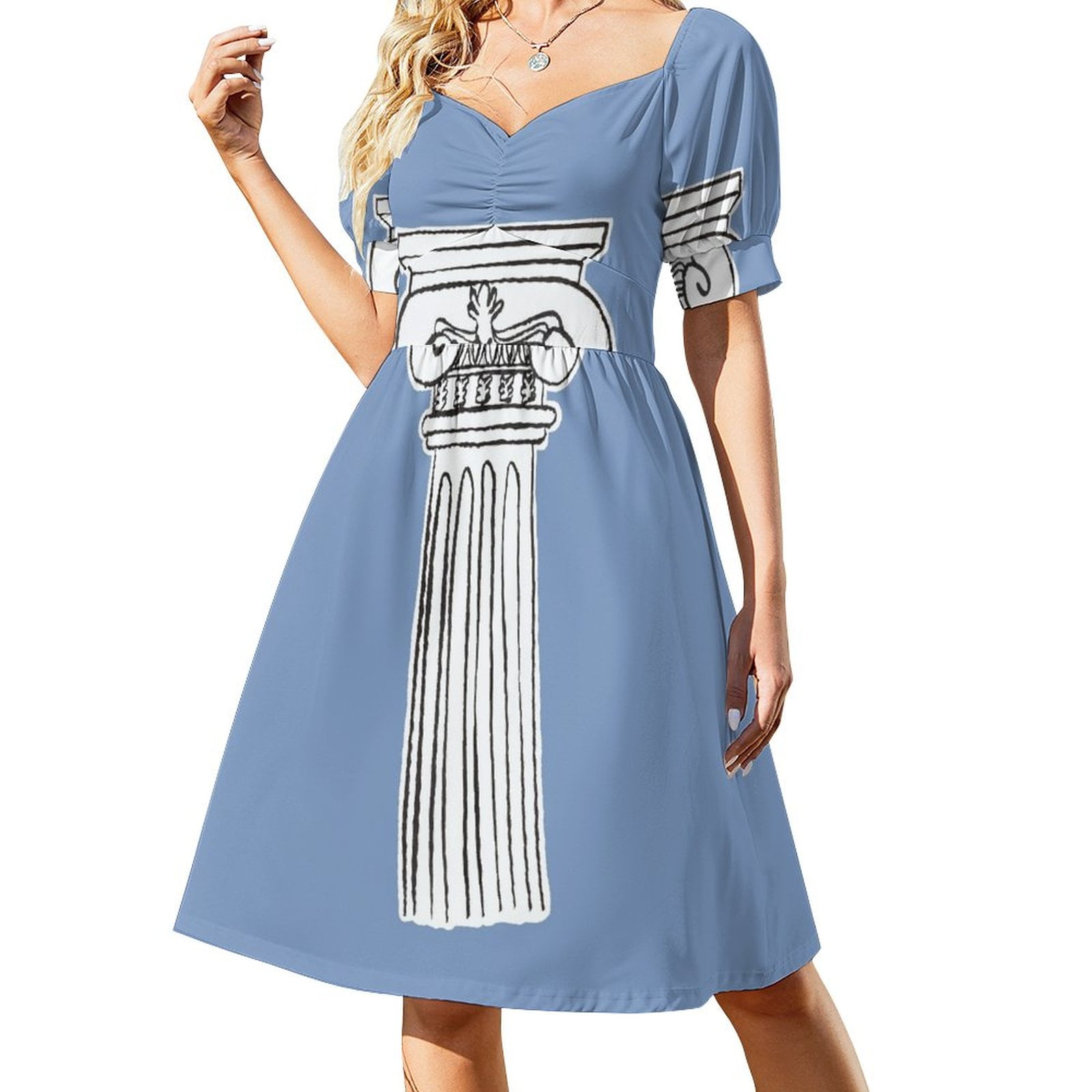Ionic Greek Column Sleeveless Dress Female clothing women evening dress ...