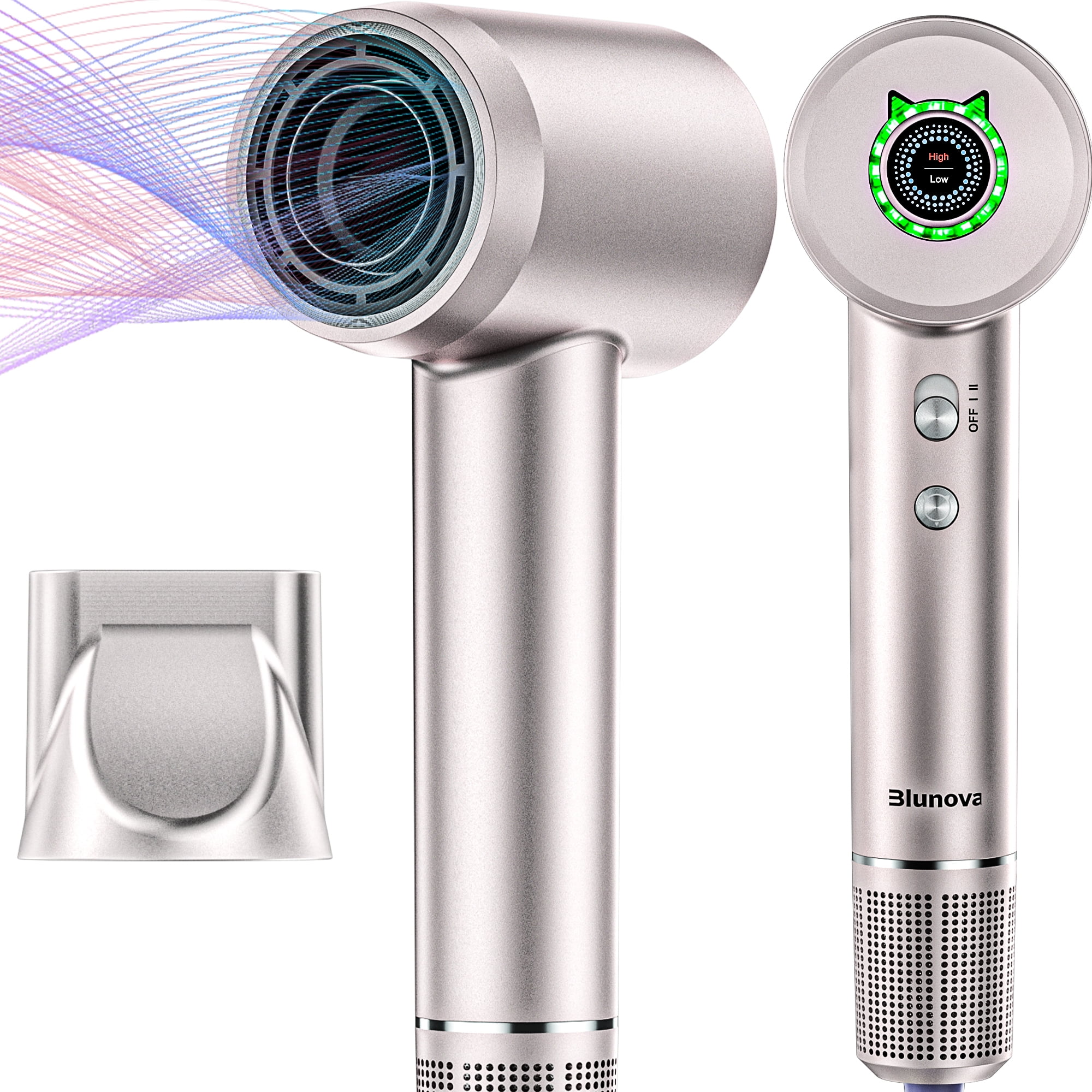 Ionic Hair Dryer Blunova High Speed Blow Dryer 200million Negative