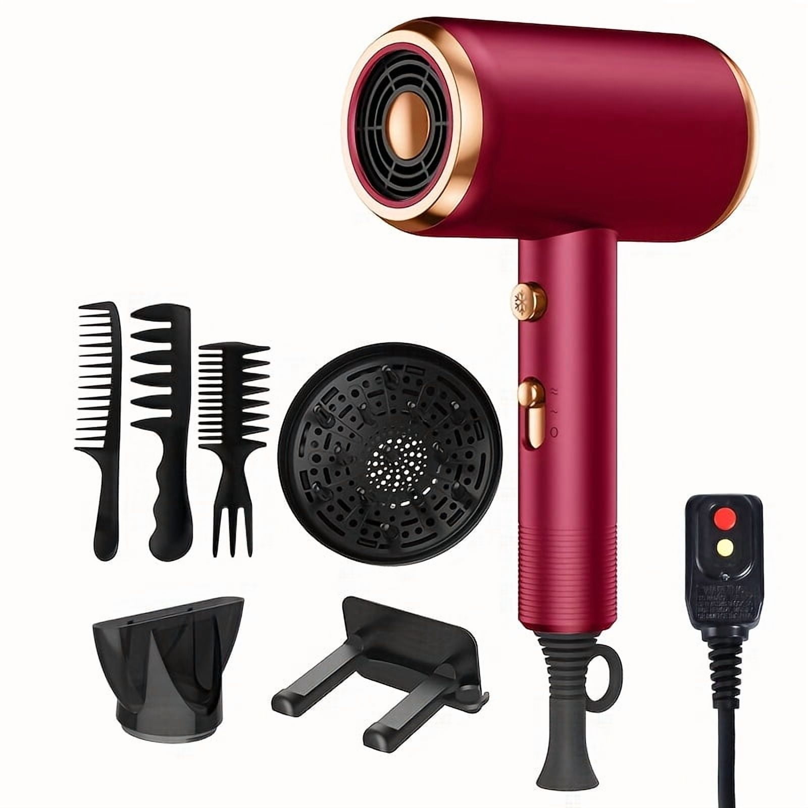 Ionic Hair Dryer with Diffuser | 1600W, 2 Speeds, 3 Heat & Cooling ...