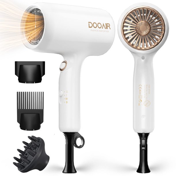 Ionic Hair Dryer with Diffuser, DOOAIR Blow Dryer with Comb and ...