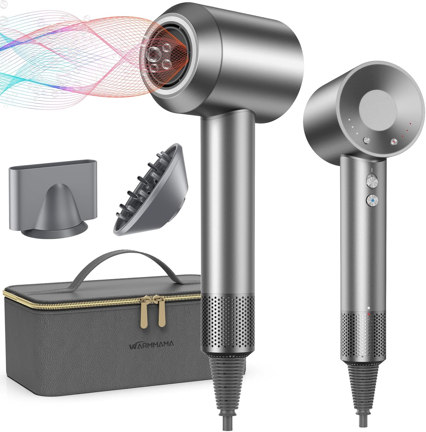 Ionic Hair Dryer with Diffuser, pawty 1500W High Speed Blow Dryer with ...