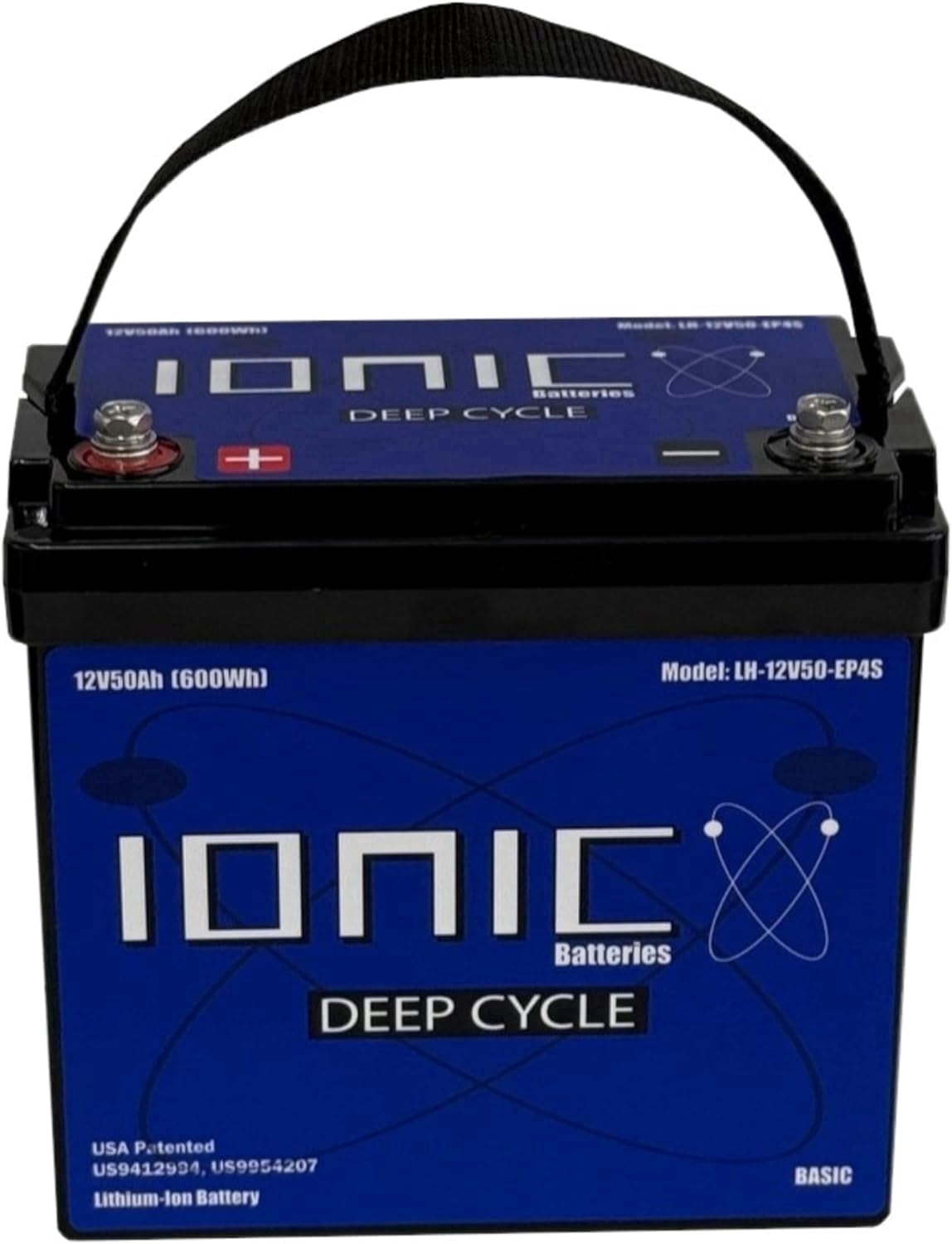 Ionic Lithium 12V 50Ah LiFePO4 Deep Cycle Battery for RVs, Solar Panels ...