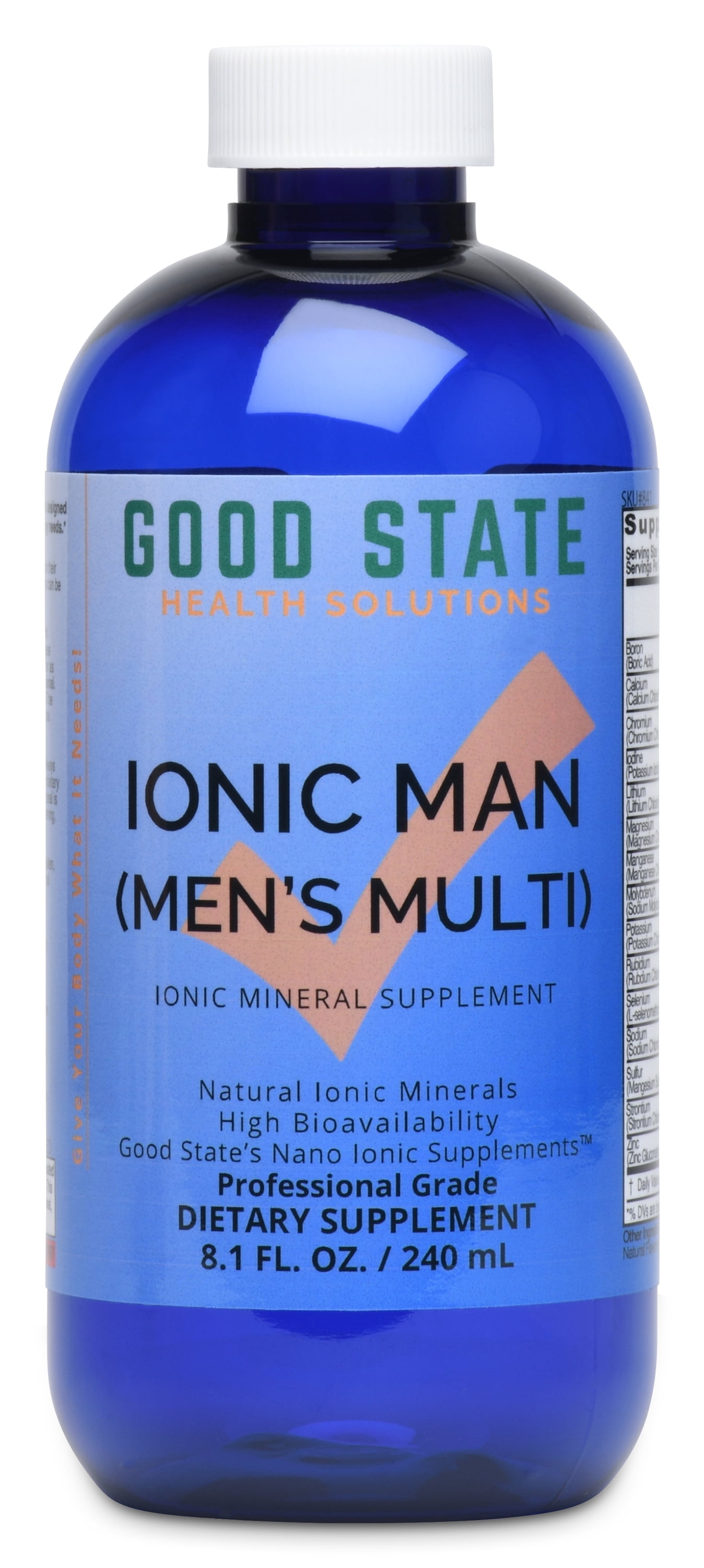 Good State Ionic Man Men's Liquid Ionic Multi-Mineral, 8 Fl Oz ...