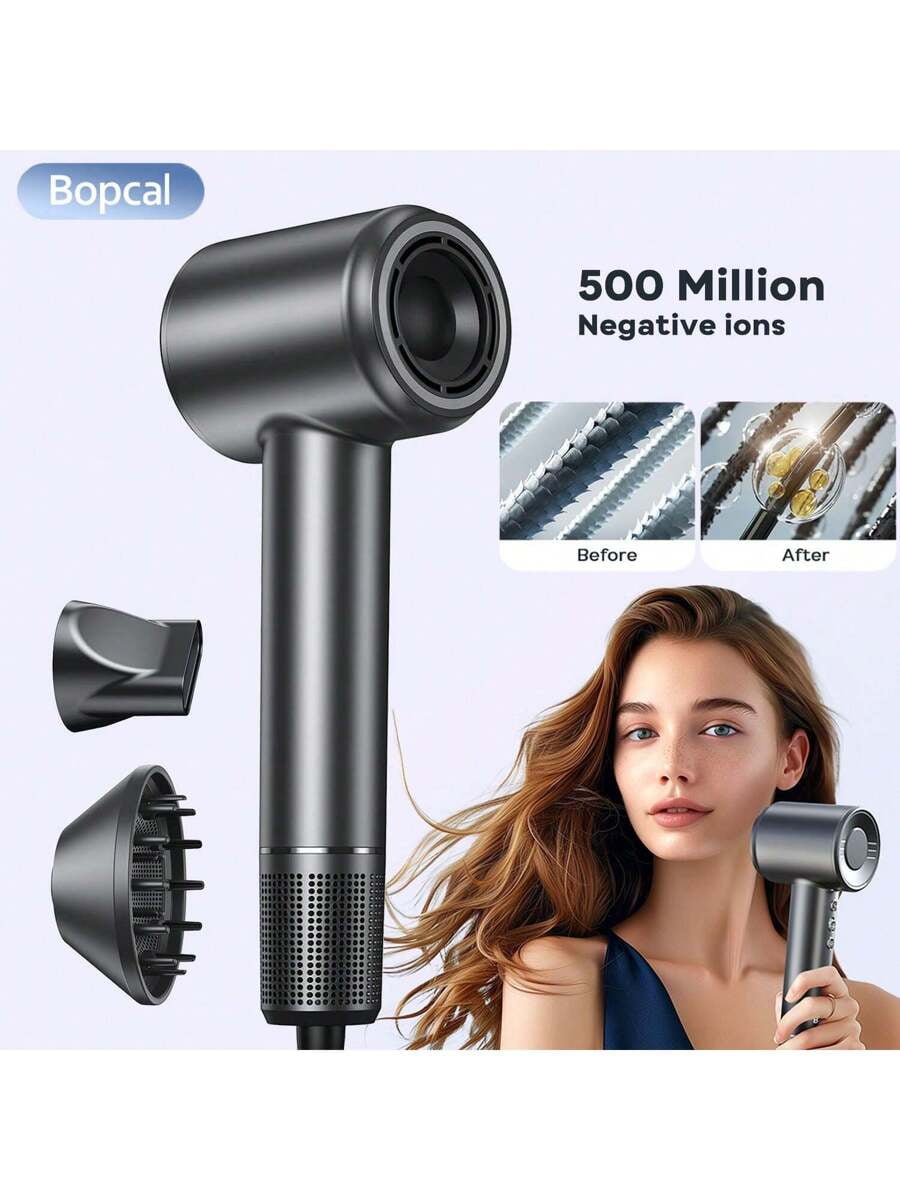 Ionic Pro Hair Dryer - 120000RPM Brushless Motor Fast Drying, 360° Rotating Magnet Nozzle ...