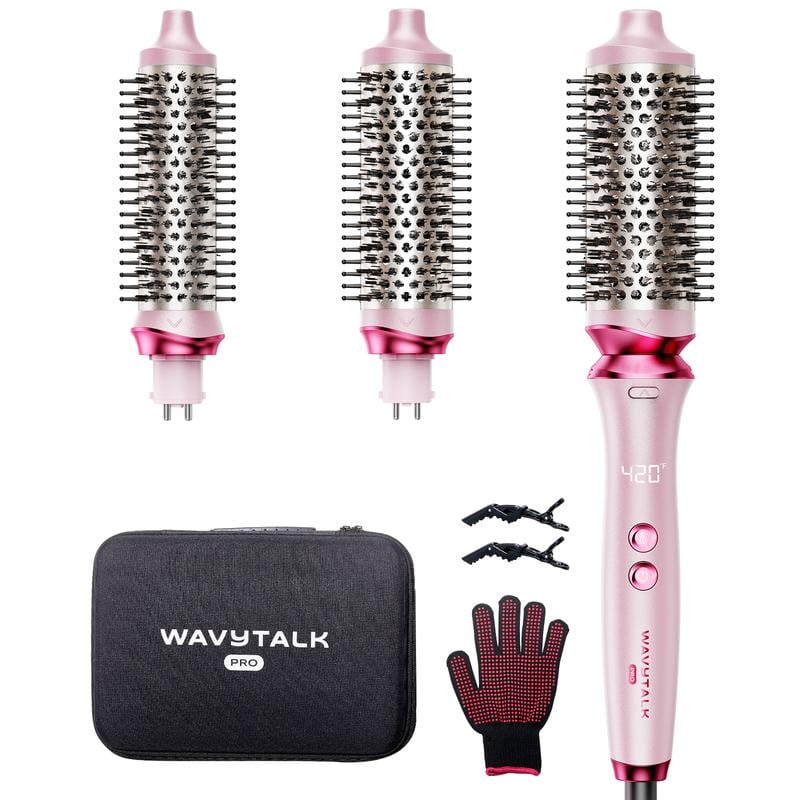 Ionic Thermal Brush Set: Negative Ion Styling with 3-Size Interchangeable Brushes - Dual Voltage ...