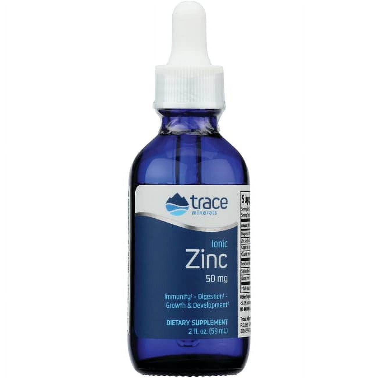 Trace Minerals Research - Balanced Ionic Zinc 50mg Supplement, 2 Fluid ...