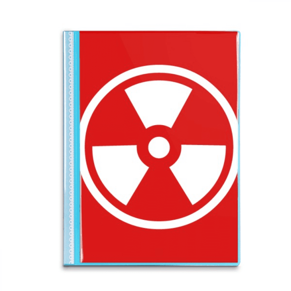 Ionization Radiation Red Square Warning Mark Book Sheet Protectors ...