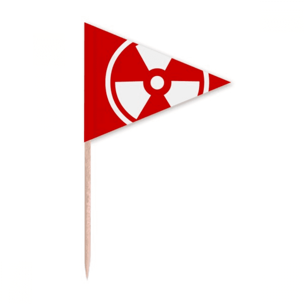 Ionization Radiation Red Square Warning Mark Toothpick Triangle Cupcake ...