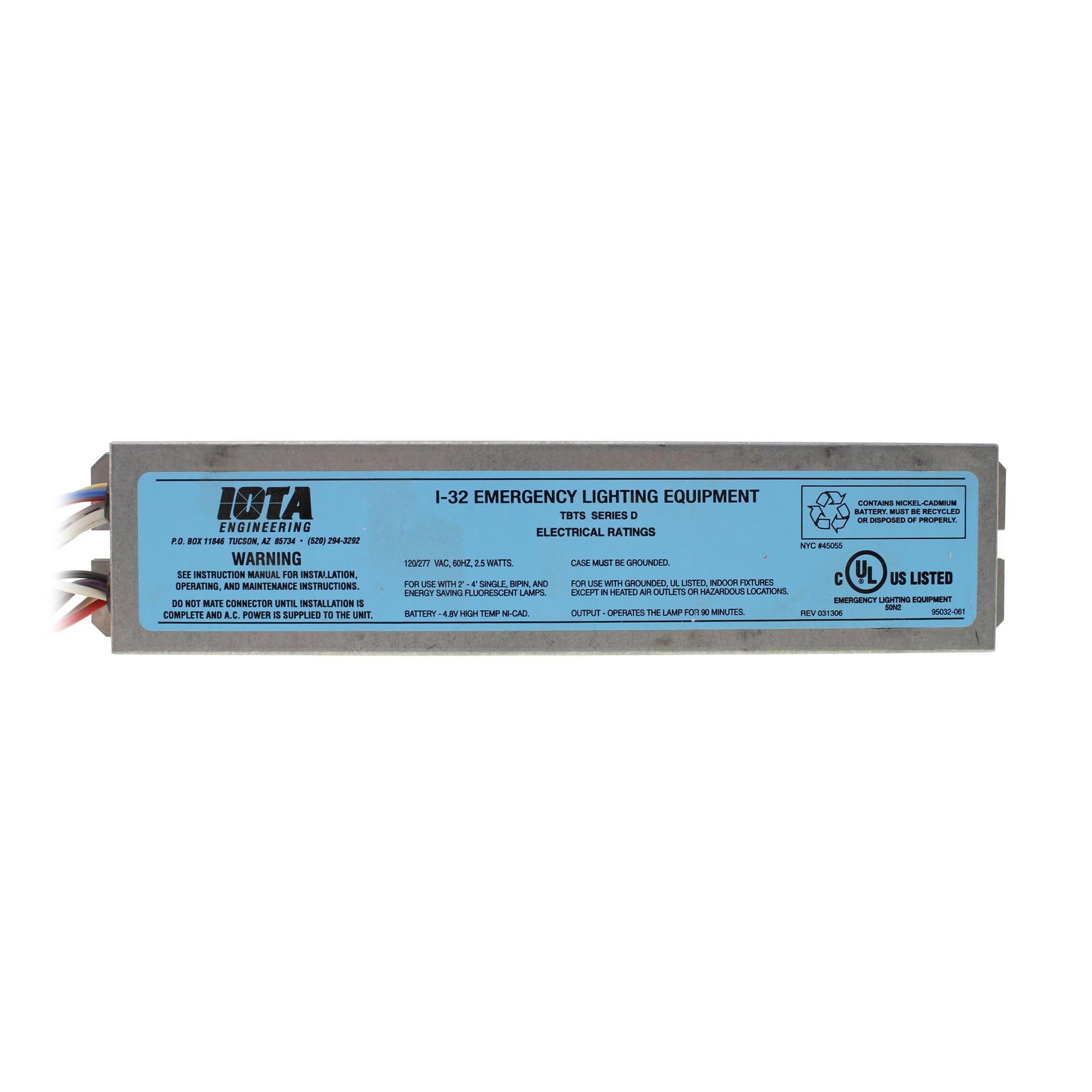 Iota I-32 - Reduced Profile Emergency Backup Battery - 90 min ...
