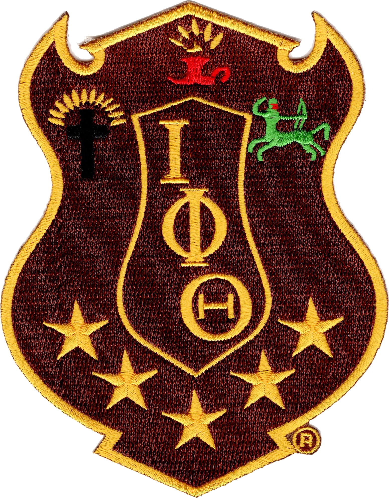 Iota Phi Theta Shield Emblem Iron-On Patch [Brown - 5"] - Walmart.com