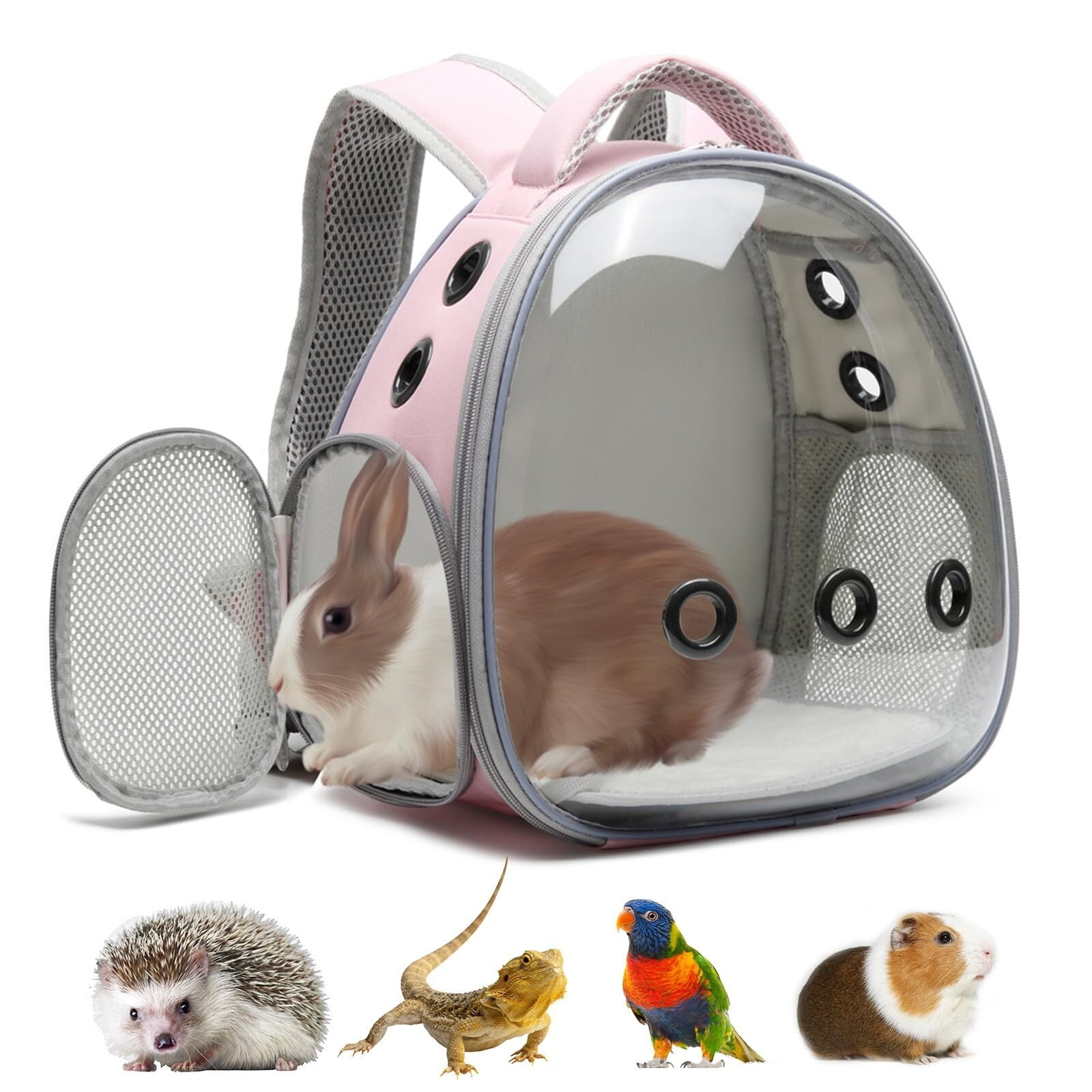 A Ioview Portable Travel pet Backpack Carrier Hamster Bag Guinea Pig ...