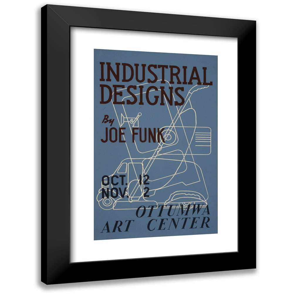 Iowa Art Program 16x24 Black Modern Framed Museum Art Print Titled - Industrial Designs by Joe ...