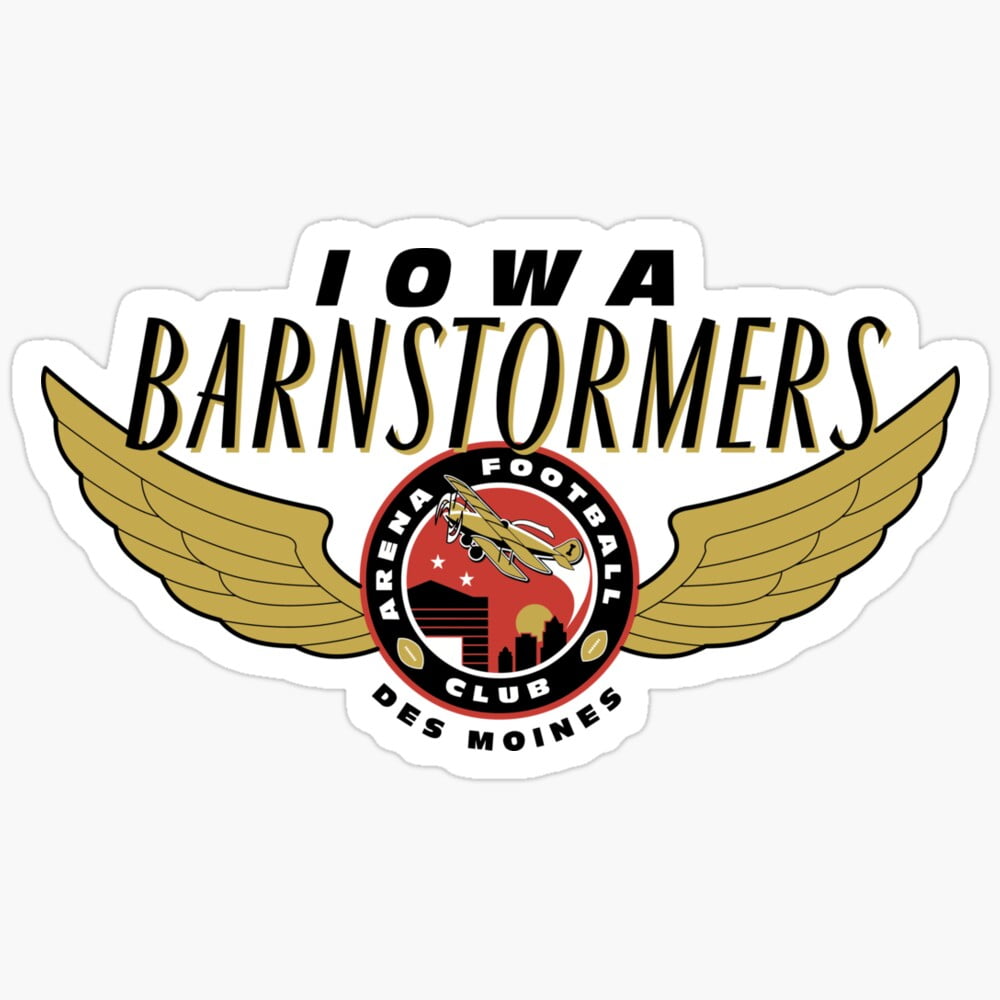 Iowa Barnstormers Sticker Phone Decal Water Bottle Stickers Car Decals ...