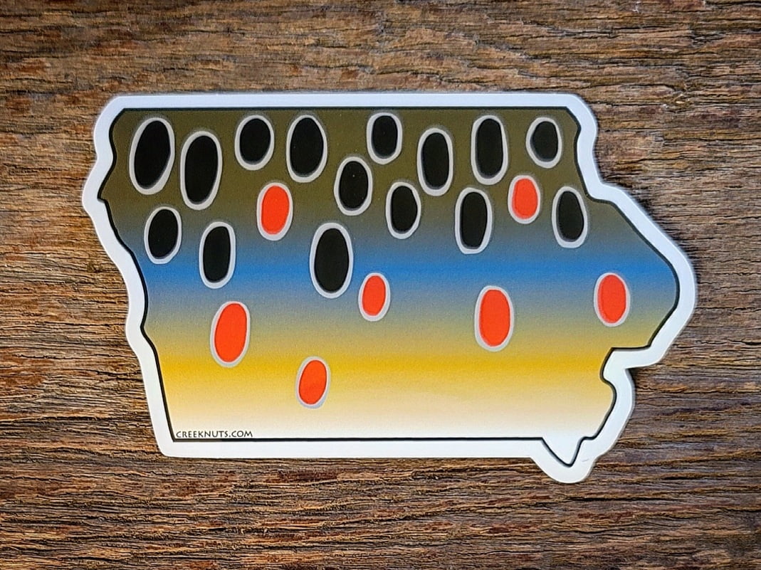 Iowa Brown Trout Skin Sticker Decal - Walmart.com