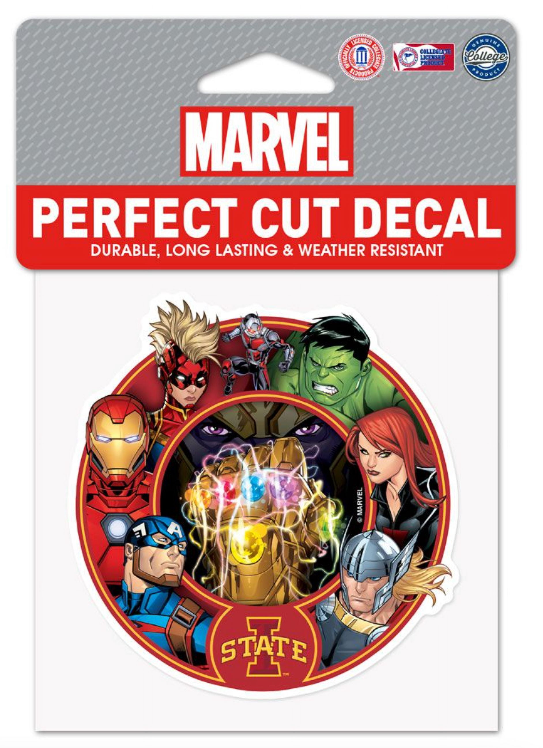 Iowa Cyclones Marvel Avengers Perfect Cut Decal 4"x4' - Walmart.com