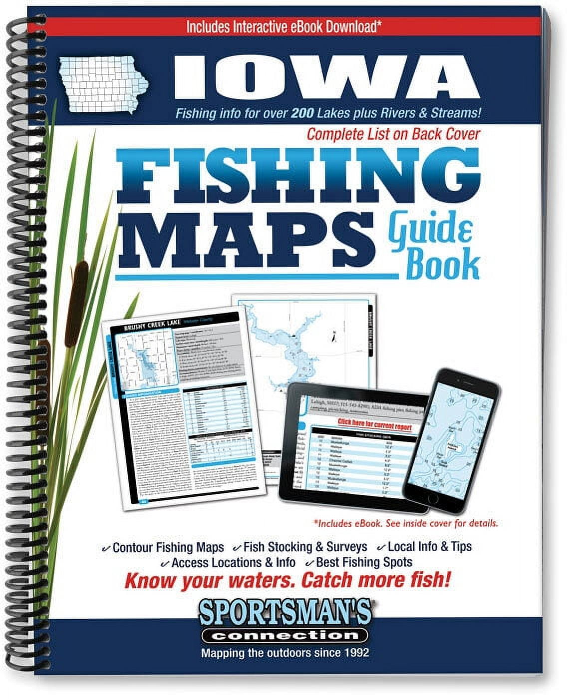 Iowa Fishing Map Guide Book - Sportsmans Connection - Walmart.com