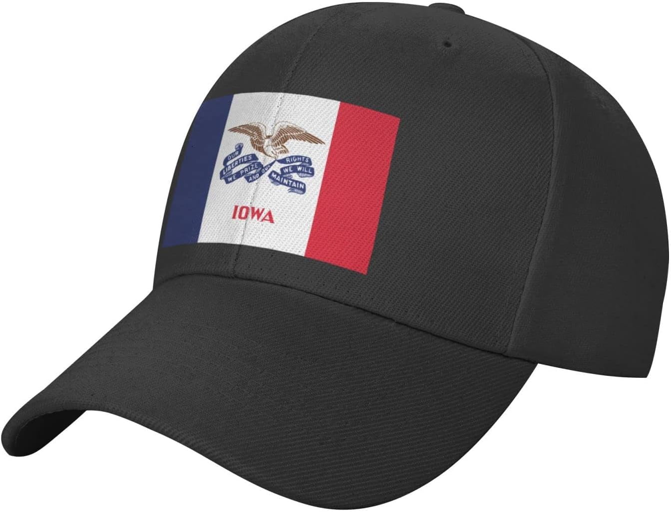Iowa Flag Plain Baseball Caps Adjustable Washed Twill Low Profile Dad ...