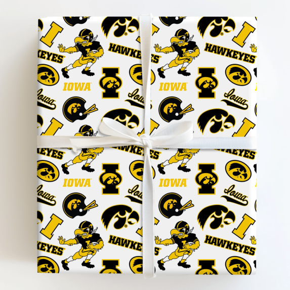 Iowa Football Collage - Christmas Wrapping Paper Roll - Gift Wrap for ...