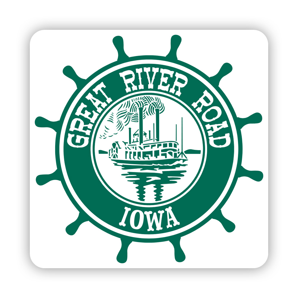 Iowa Great River Road Highway Sign Sticker Decal - Self Adhesive Vinyl ...