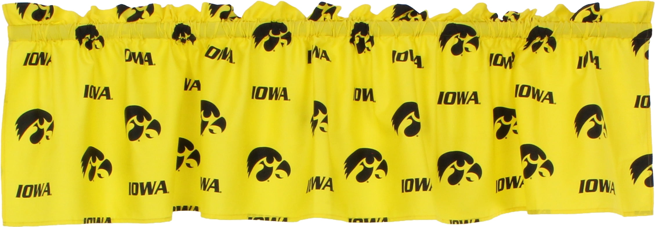 Comfy Feet Iowa Hawkeyes Cotton Sateen Curtain Valance 84 x 15 Licensed ...