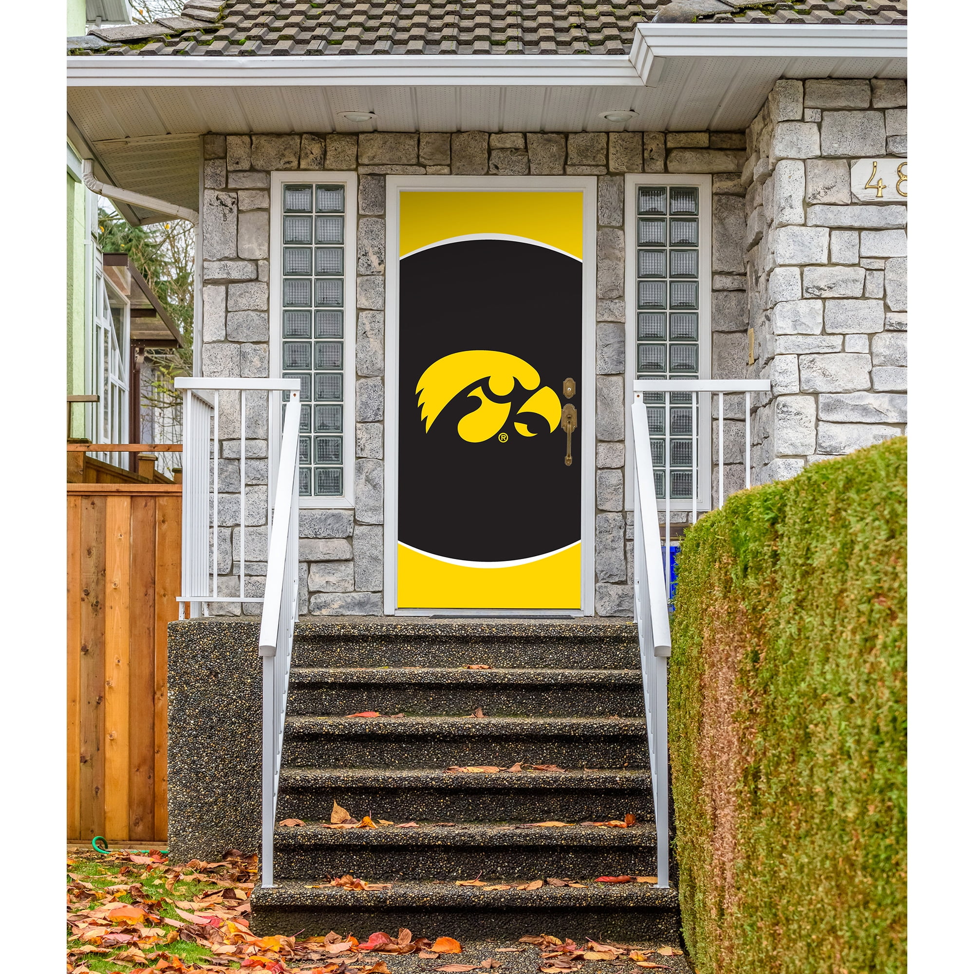Iowa Hawkeyes 36" x 80" Logo Front Door Decor - Walmart.com