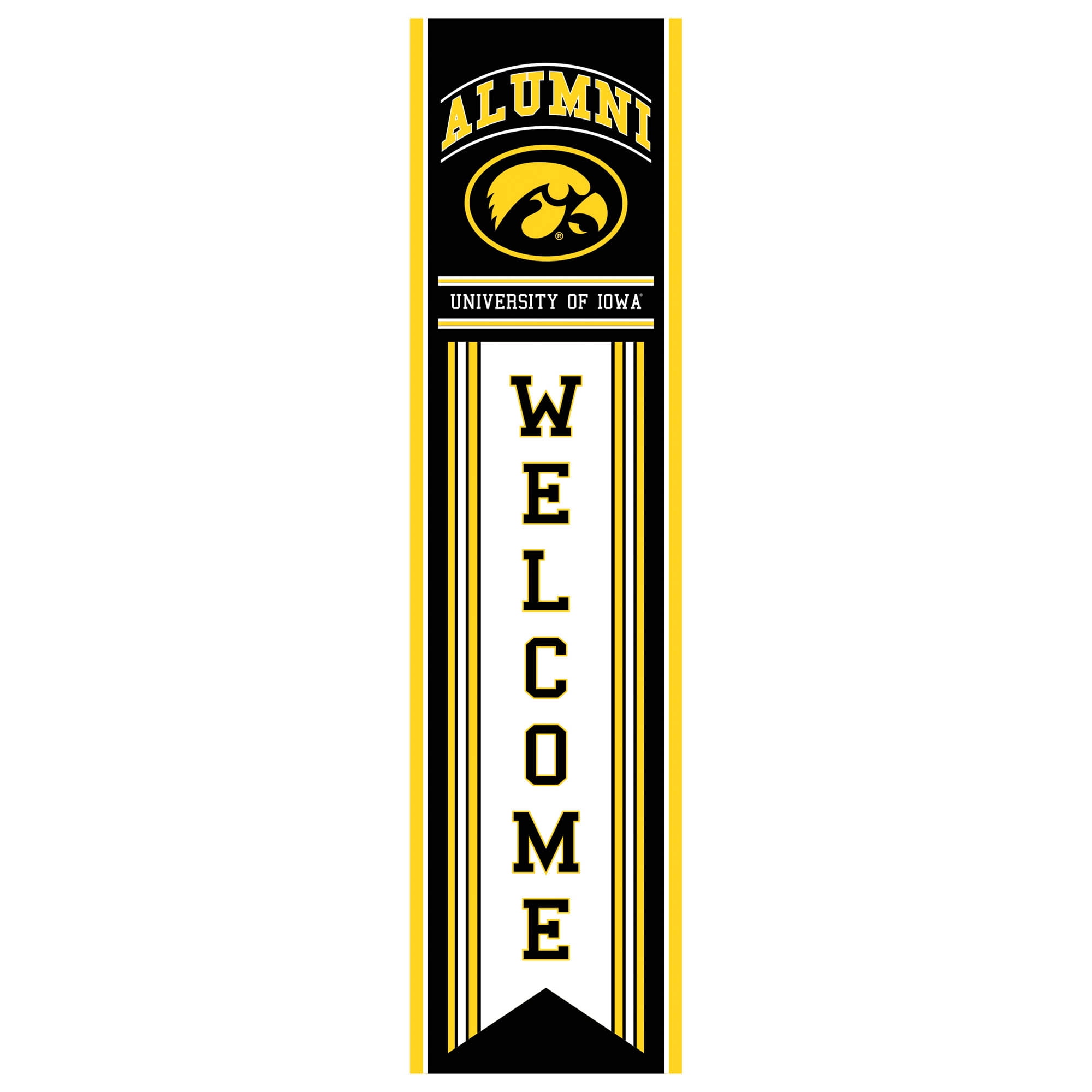 Iowa Hawkeyes 47" Alumni Porch Leaner Welcome Wall Sign - Walmart.com