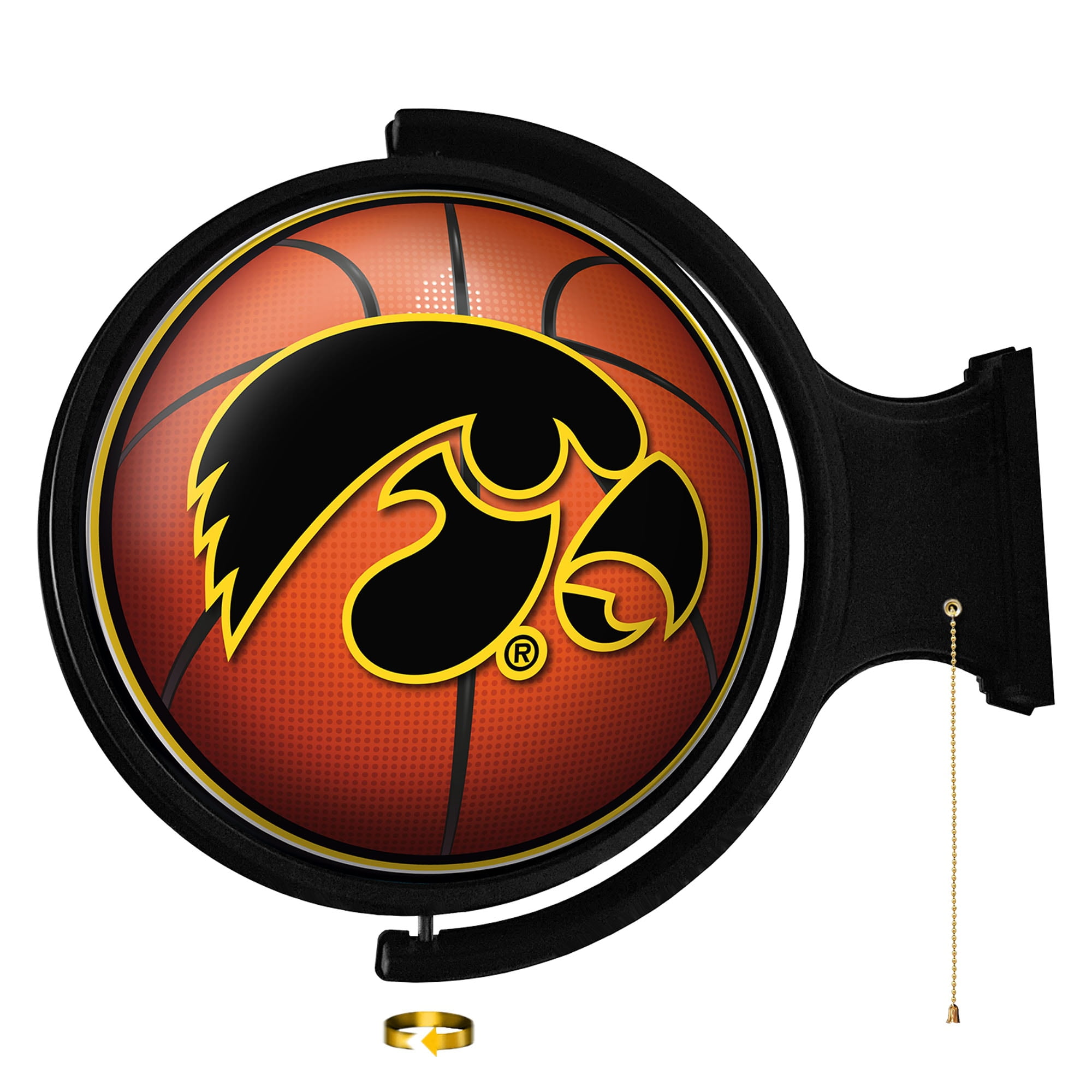 Iowa Hawkeyes Basketball 21'' x 23'' Rotating Lighted Wall Sign ...