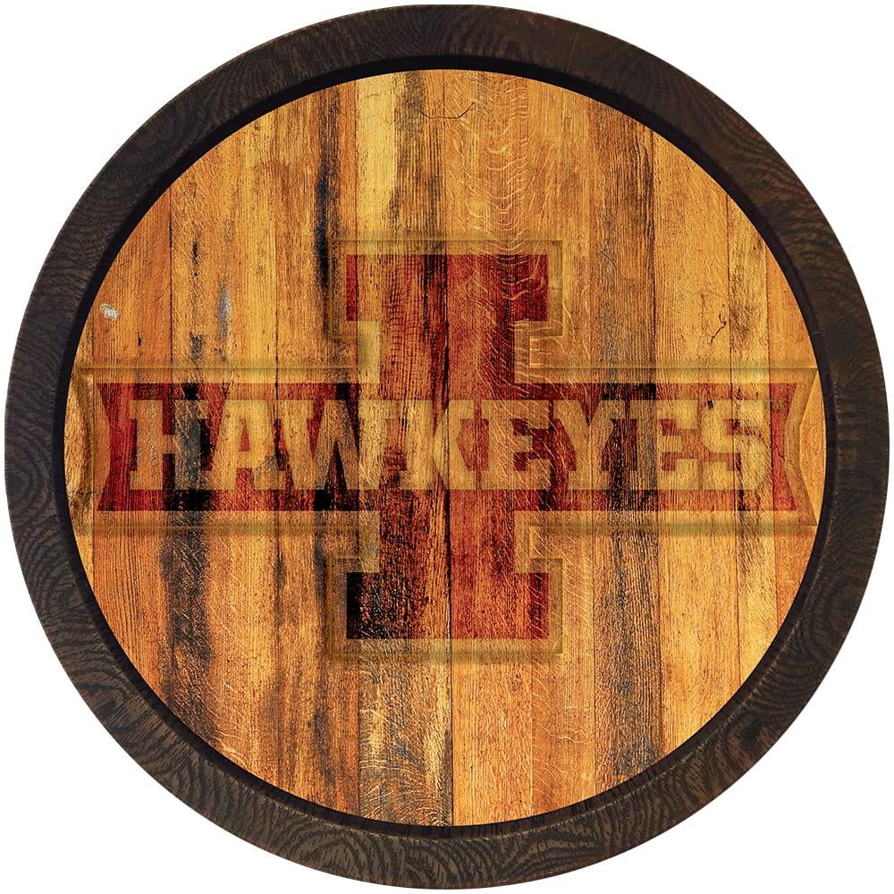 Iowa Hawkeyes: Block I - Round "Faux" Barrel Top Sign - Walmart.com