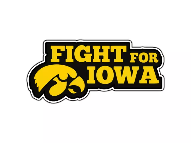 Iowa Hawkeyes Fight Logo Waterproof Sticker Phone Decal Water Bottle ...