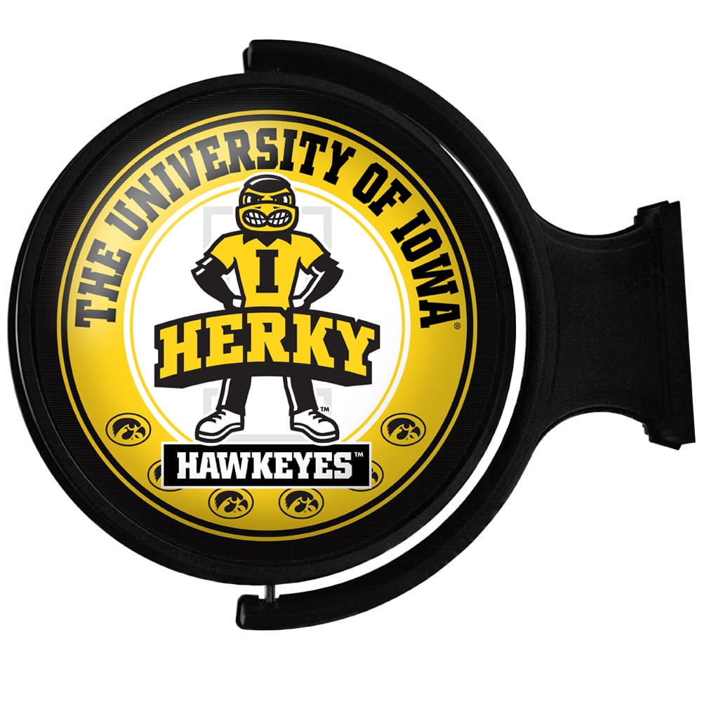 Iowa Hawkeyes 23'' x 21'' Team Mascot Illuminated Rotating Wall Sign ...