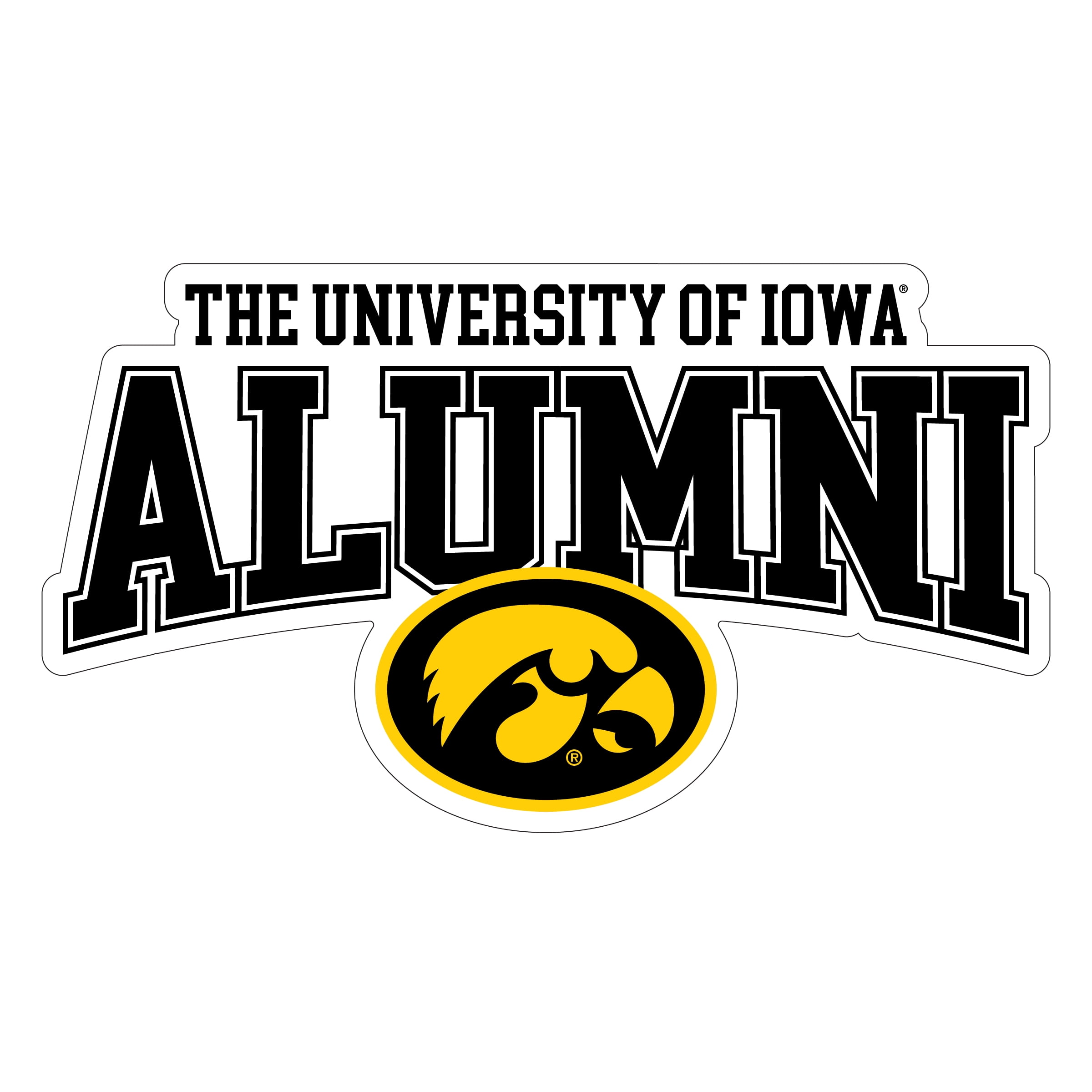 Iowa Hawkeyes Laser Cut Alumni Vinyl Sticker - Officially Licensed (8 ...