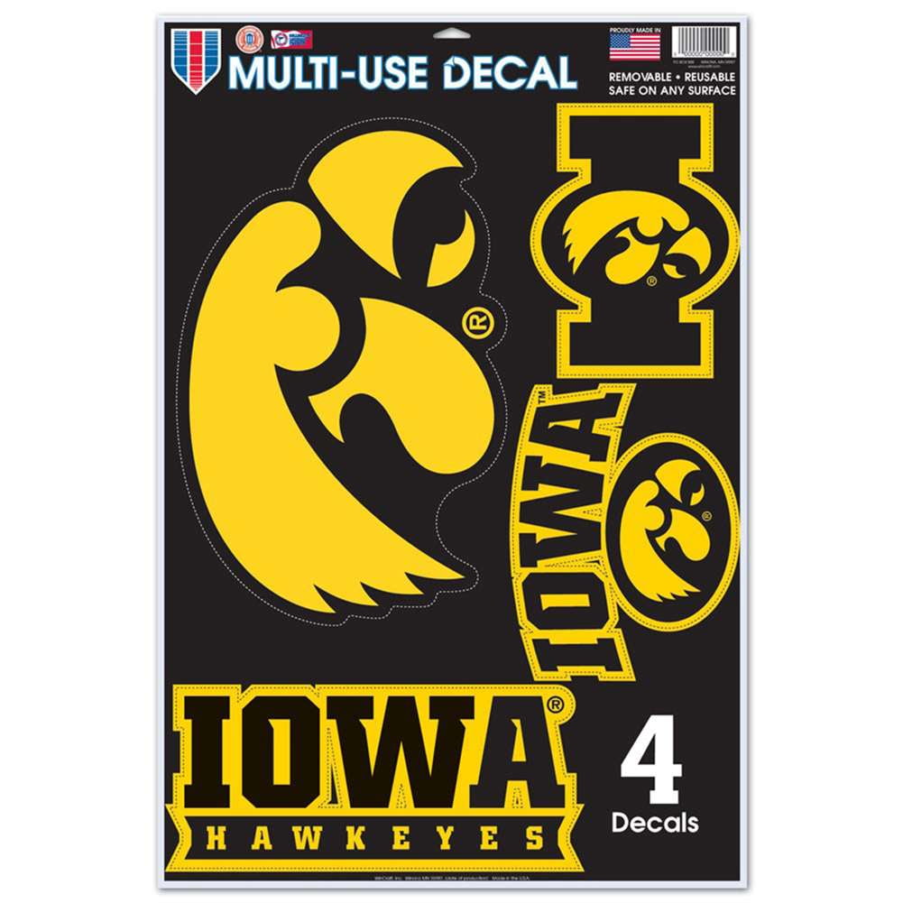 Iowa Hawkeyes Multi-Use Decal Set - 11" x 17" - Walmart.com